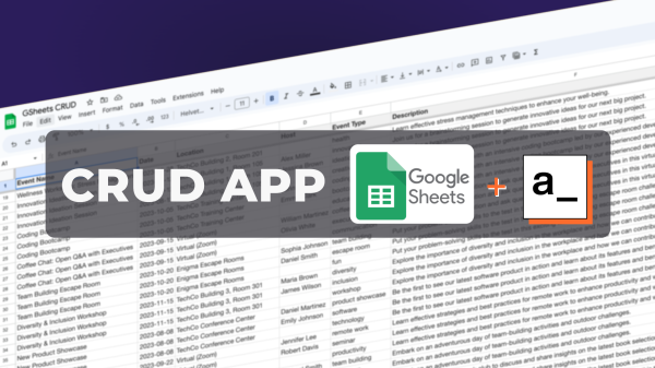 Building a CRUD App with Google Sheets | Appsmith Community Portal